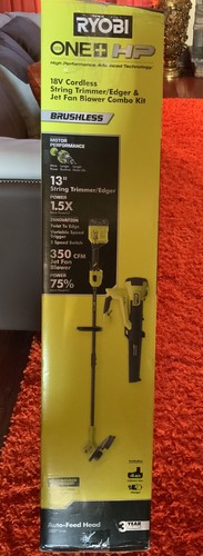 Ryobi 18V 13" Cordless String Trimmer/ Edger w/ Jet Fan Blower | eBay