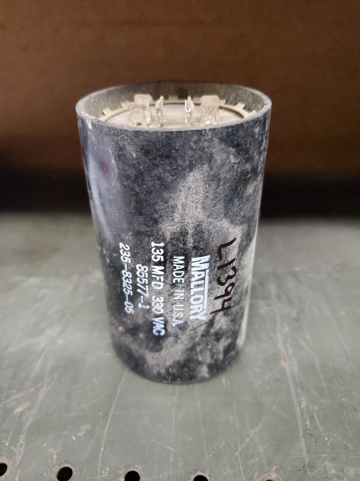 MALLORY 85577-1 Capacitor 235-8325-05 135 MFD 330 VAC PRE-OWNED | eBay