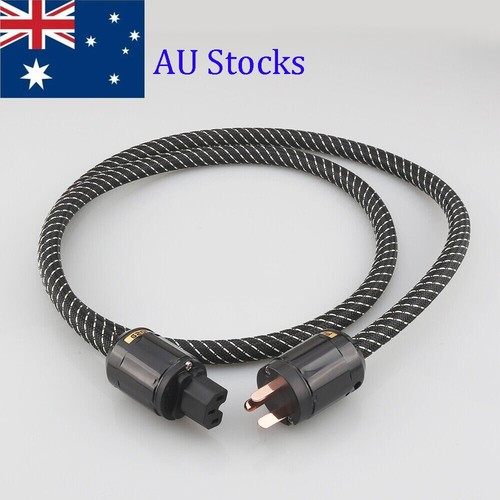 Red Copper Australia Plug HIFI Power Cable AU Plug AC Mains Supply Cord ...