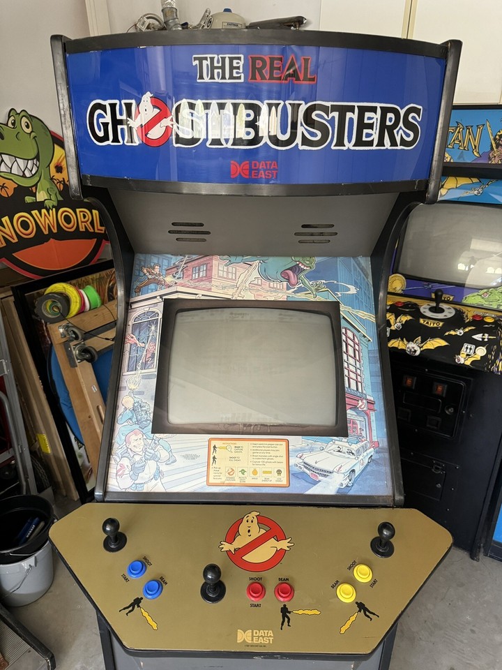 THE REAL GHOSTBUSTERS ARCADE MACHINE DATA EAST 1987 (Excellent) *RARE DEDICATED | eBay