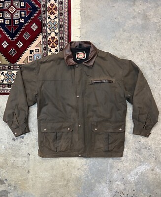 Australian Outback Collection Oilskin Waxed Cotton Jacket Brown Size ...