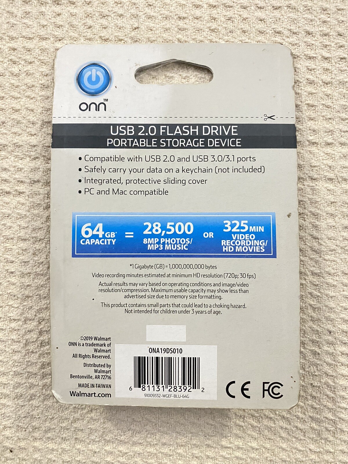 ONN USB 2.0 Flash Drive Portable Storage Device - 64gb M42a for sale ...