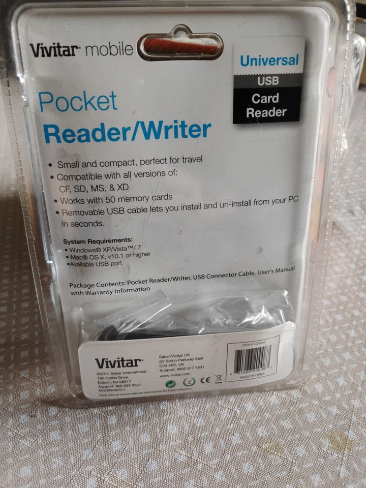 Vivitar 50-In-1 Hi-Speed Card Reader Writer Compatible Versions CF, SD ...