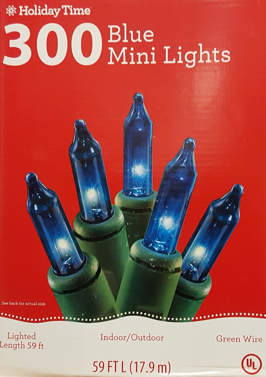 300ct Blue Mini Lights, Green Wire - 59 ft - Wedding/Event/Christmas | eBay