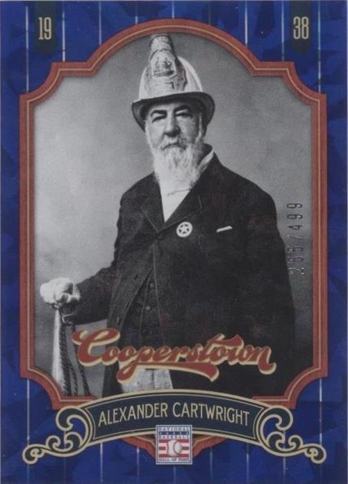2012 Panini Cooperstown - Alexander Cartwright #9 Blue Crystal ...