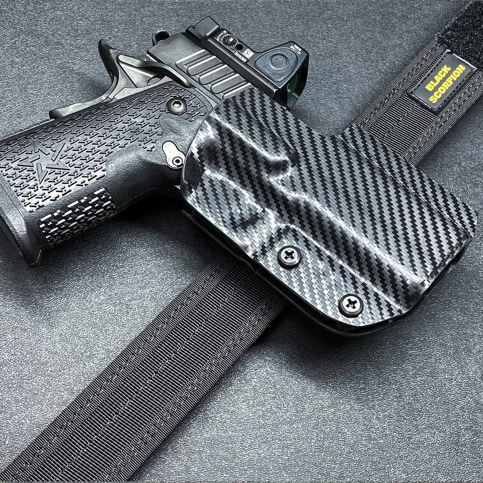 Black Scorpion Gear Pro IDPA Competition Right-Hand Draw, Carbon Fiber ...