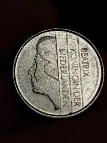 Netherlands 25 Cents 1984 Nickel Coin - Queen Beatrix KM# 204 Kayihan ...