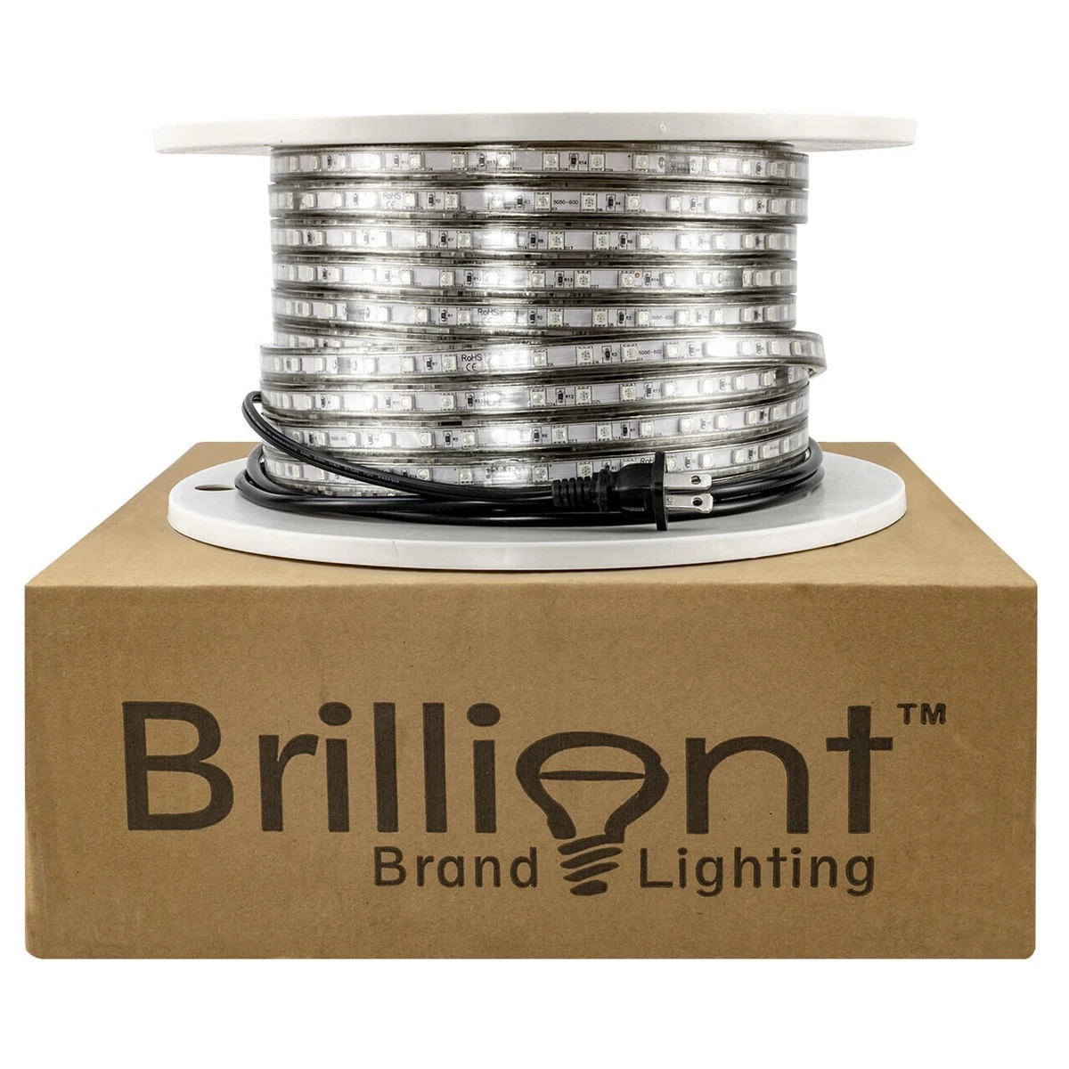 Brilliant 120 Volt Smd 3528 Led Strip Light 148 Feet | Shelly Lighting