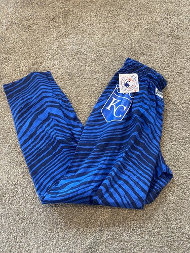 Zubaz Kansas City Royals Zebra Stripes A/O Print Pants Blue Men’s NWT ...
