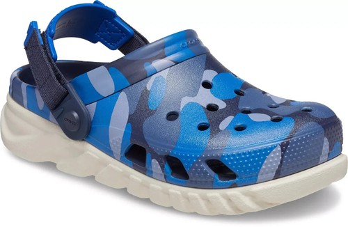 Crocs Kids' Clogs Duet Max Camo Redux II Size j6 Sport Mode Blue 209120 ...