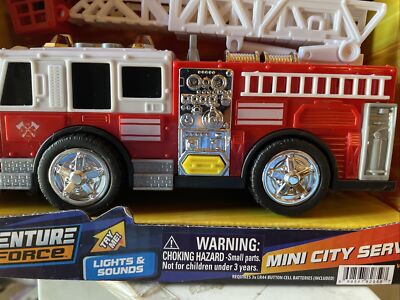 Adventure Force Mini City Service Vehicle Fire Truck w/Lights & Sound ...