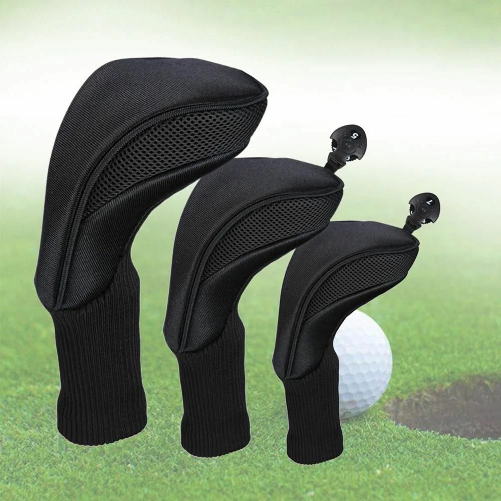 3Pcs Golf Club Head Covers Set Driver 1# 3# 5# Fairway Woods Long Neck Headcover | eBay