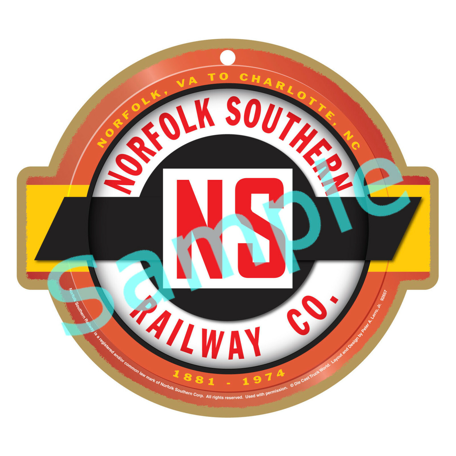 Norfolk Southern Railway Logo Wood Plaque-Sign / Man Cave / Train ...