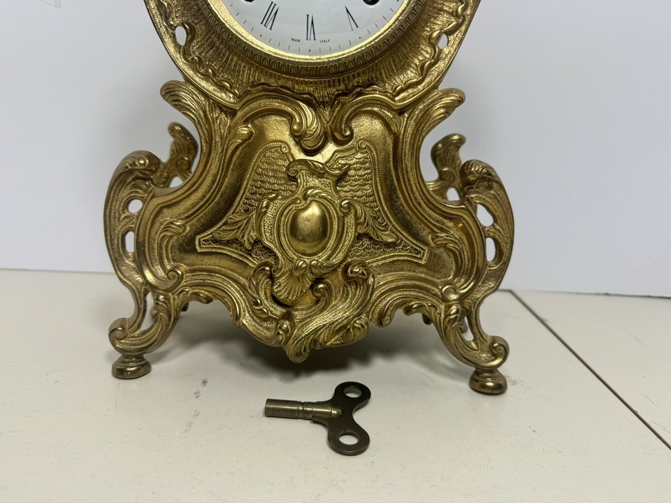 Vintage Imperial Franz Hermle Italian Mantle Clock 2 Jewels With Key ...