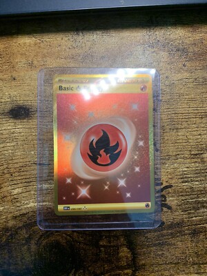 Pokemon TCG - Basic Fire Energy - Obsidian Flames - Gold Secret Rare ...