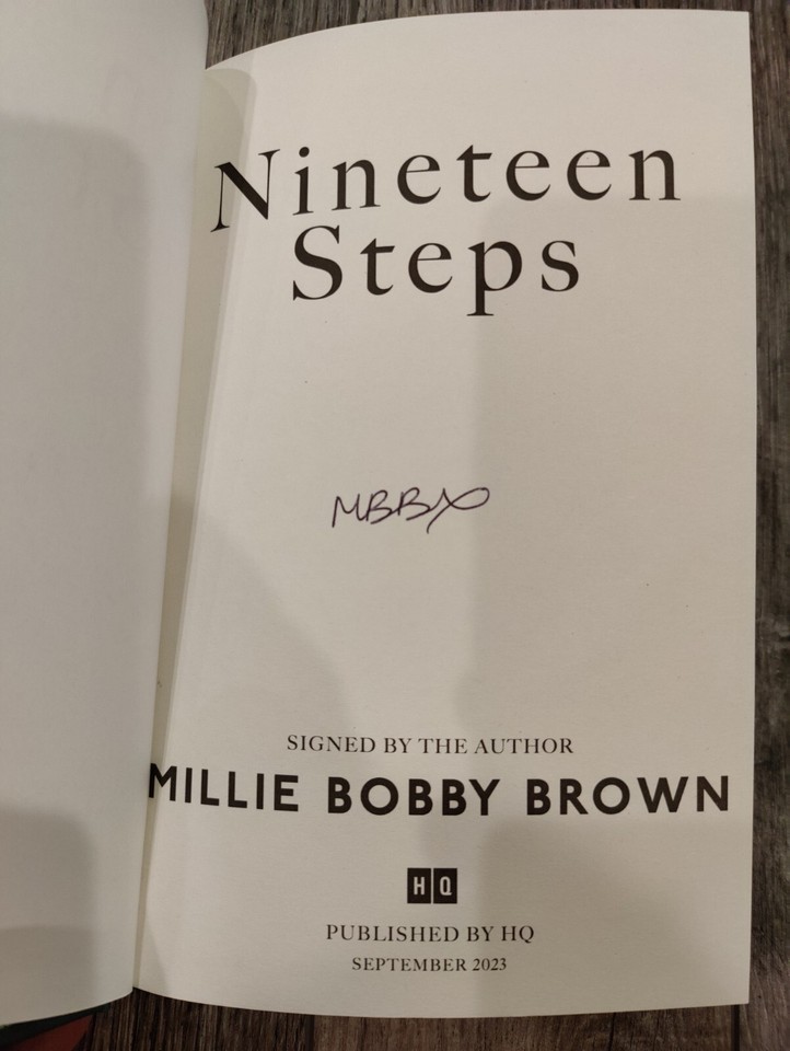 Nineteen Steps (Hardback) - Signed by Stranger Things Millie Bobby ...