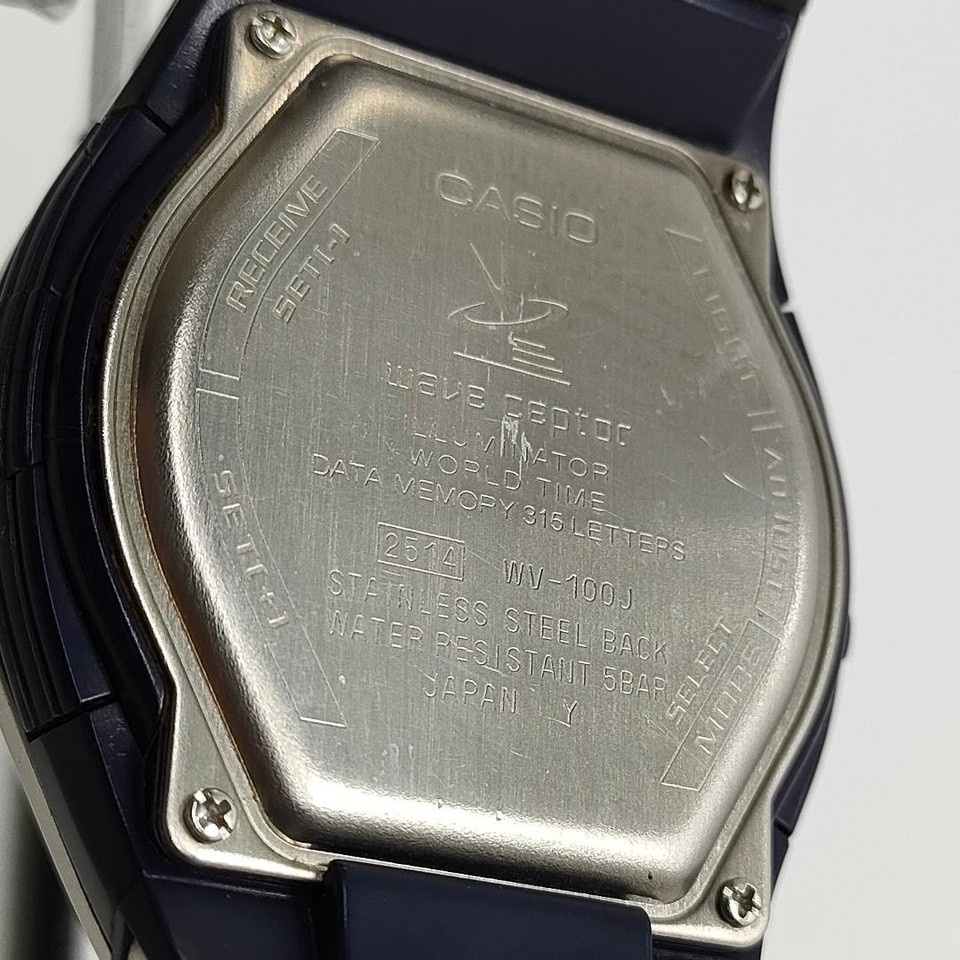 Casio Digital Solar Radio Wave Watch for Men, Alarm, WV-100J, Used | eBay