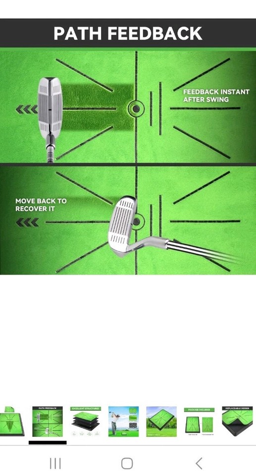 COSPORTIC Golf Hitting Mat, and Golf Training Mat for Swing Path ...