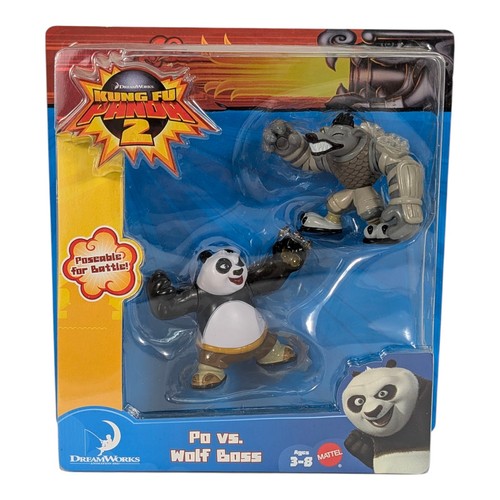 NIB 2010 Kung Fu Panda 2 Po vs. Wolf Boss Action Figures Dreamworks ...