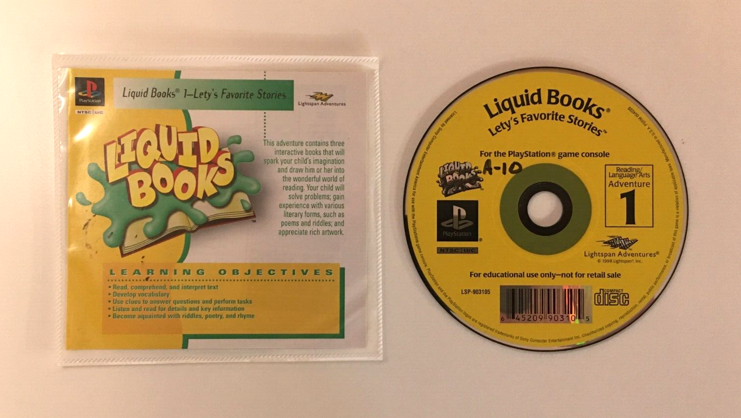 Liquid Books Discs #1-6 Educational For PS1 (Playstation 1) Lightspan ...