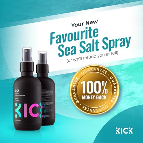 Kick Sea Salt Spray for Hair Men - Beachy Waves and Surfer Hair Style ...