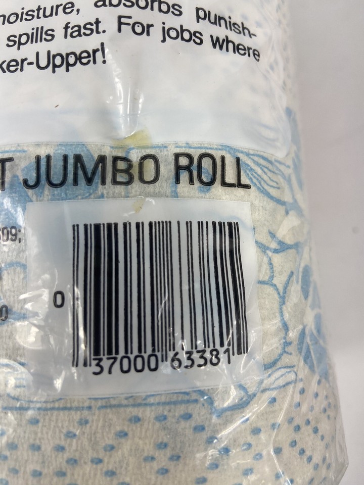 Vintage BOUNTY DESIGNER Jumbo Paper Towel Roll Movie Prop NOS RARE HTF ...