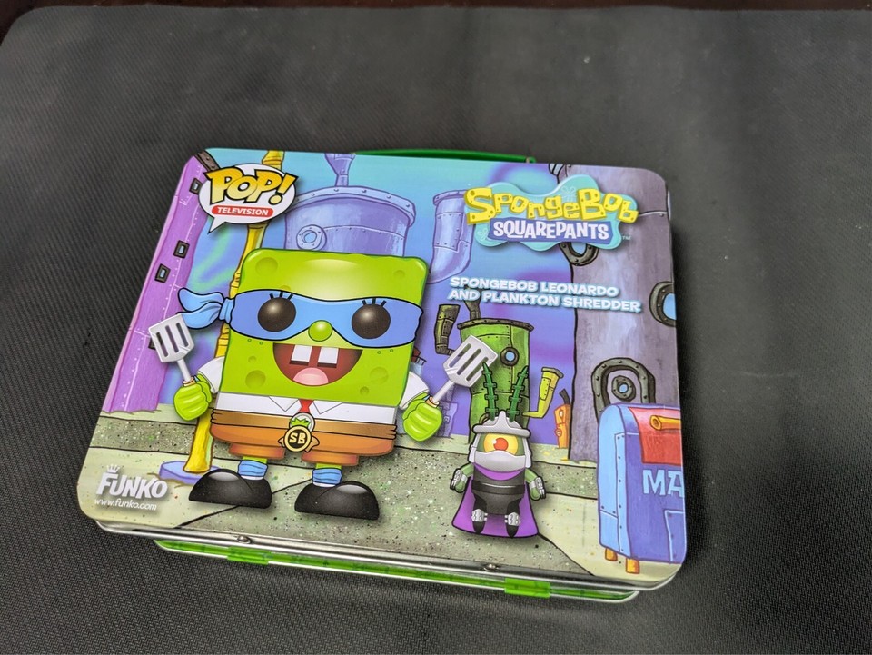 Funko Pop! Spongebob Leonardo and Plankton Shredder LE 1000 SDCC 2014 ...