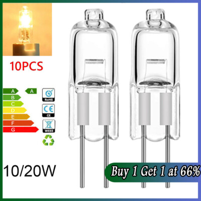 10X G4 10W/20W Halogen Capsule Bulbs Lamps Light 12 Volt 2 Pin Replace ...