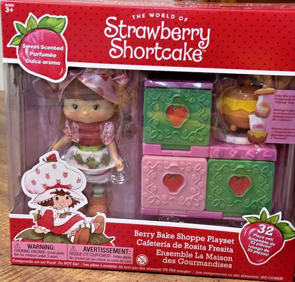 Strawberry Shortcake Berry Bake Shoppe Playset + Poseable Doll Scented ...