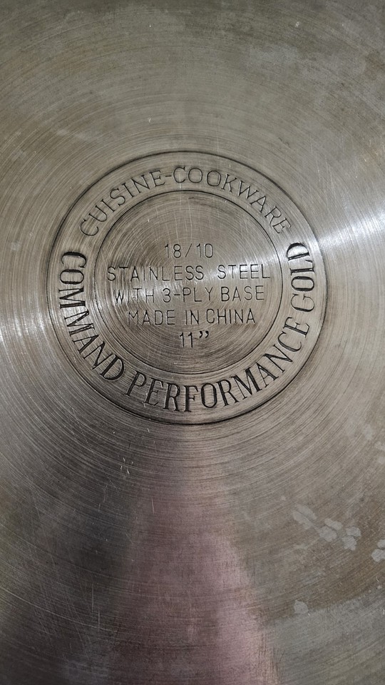 Cuisine Cookware Command Performance Gold 11" Stainless 18/10 | eBay