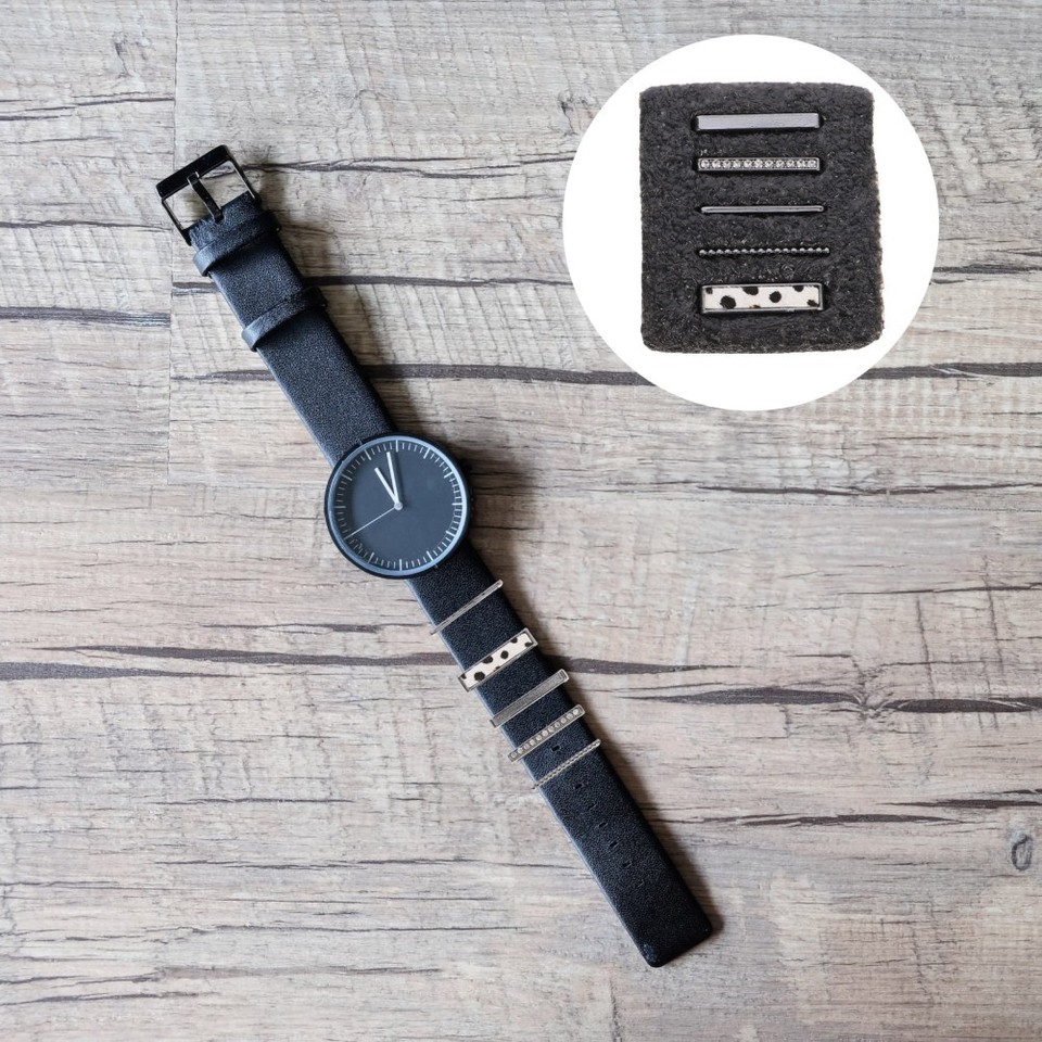 5pcs Strap Charms Watch Silicone Band Rings Loop Compatible with watch ...