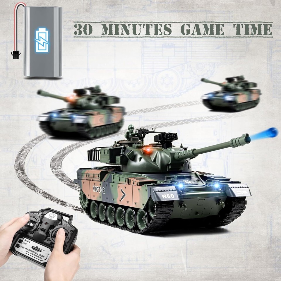 1:18 RC Tank US M60 Remote Control Tank Model Toys Military Tank That ...