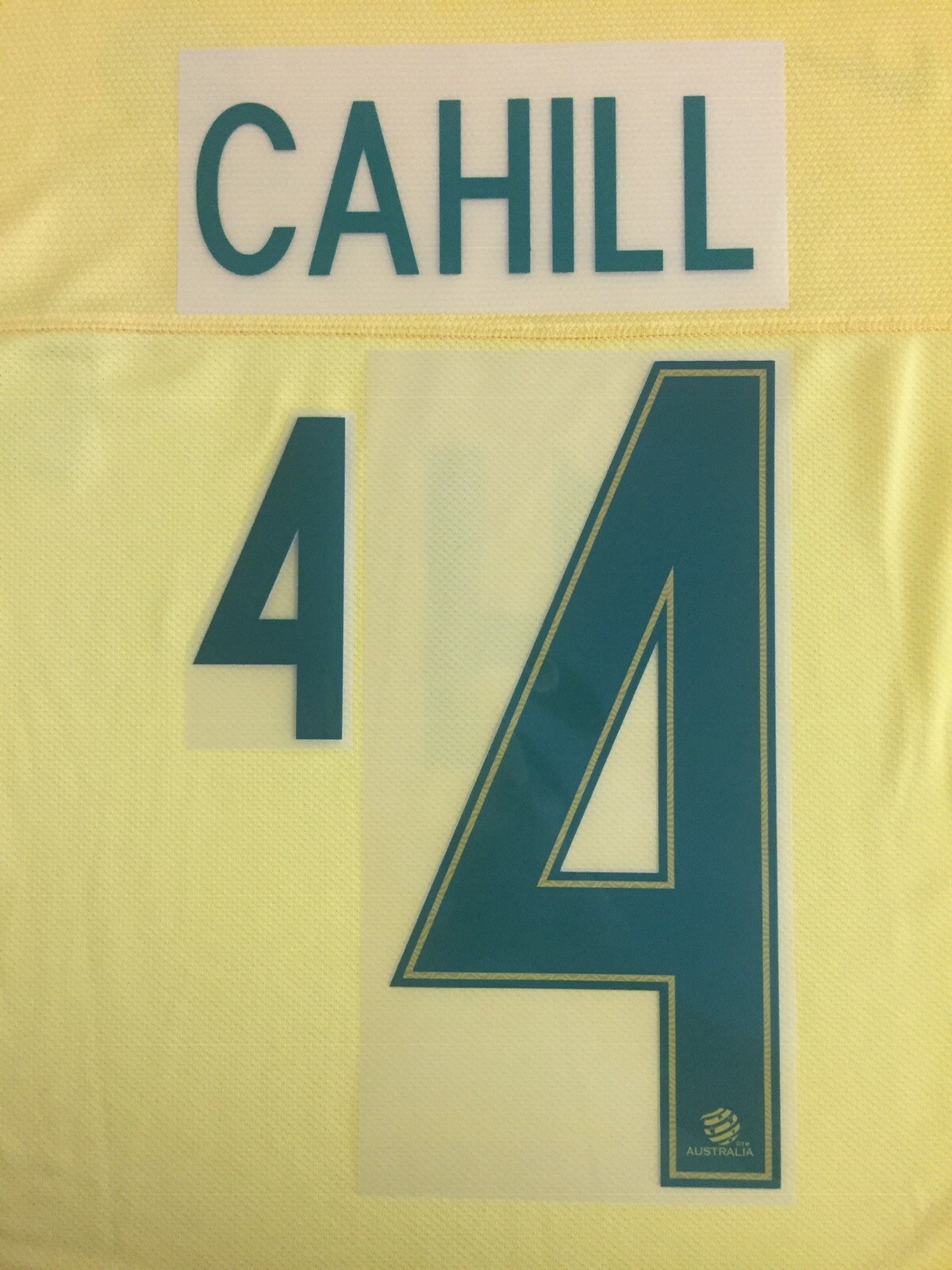 #4 CAHILL NAME NUMBER SET FOR 2016/2017 AUSTRALIA SOCCEROOS HOME JERSEY ...