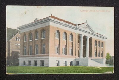 1900s Carnegie Library Cheyenne WY Laramie Co Postcard Wyoming | eBay