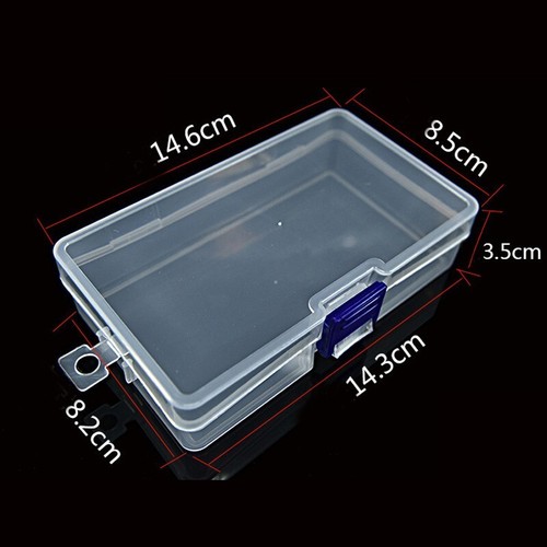 Compact Rectangle Clear Plastic Case for Storing and Displaying Crafts ...
