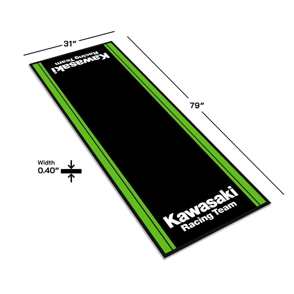 Motorcycle Garage Floor Pit Mat Workshop Kawasaki Racing Race Size 31 ...