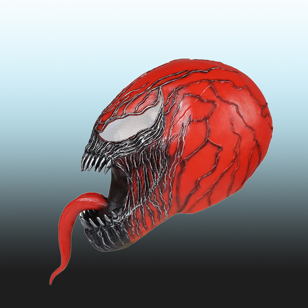 Venom 2 Red Carnage Massacre Mask Cosplay Edward Brock Superhero Full ...