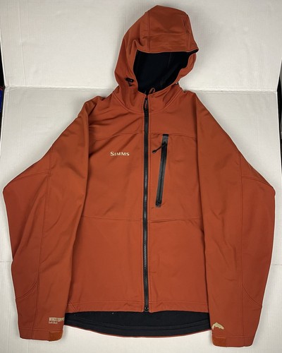 Simms Windstopper Jacket Men Xl Zip Up Dark Orange Outdoors Hiking ...