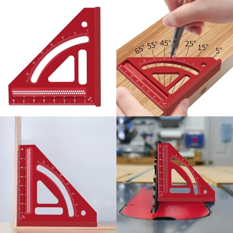 Versatile Aluminum Woodworking Square Rule High Precisions angles ...