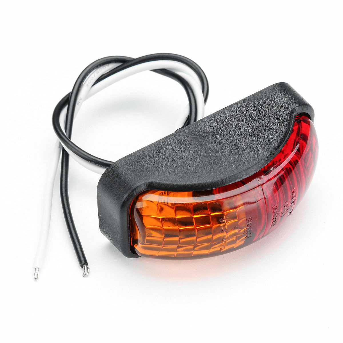 Amber Red 2 LED Turck Side Marker Light Blinker For Truck Trailer ...