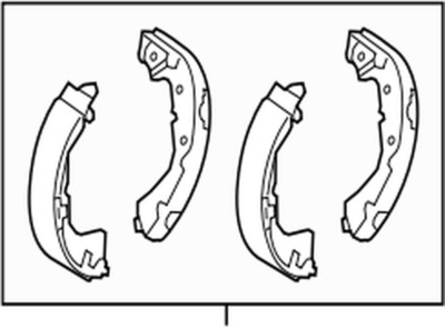 4600A028 Mitsubishi Shoe set, rr brake 4600A028, New Genuine OEM Part ...