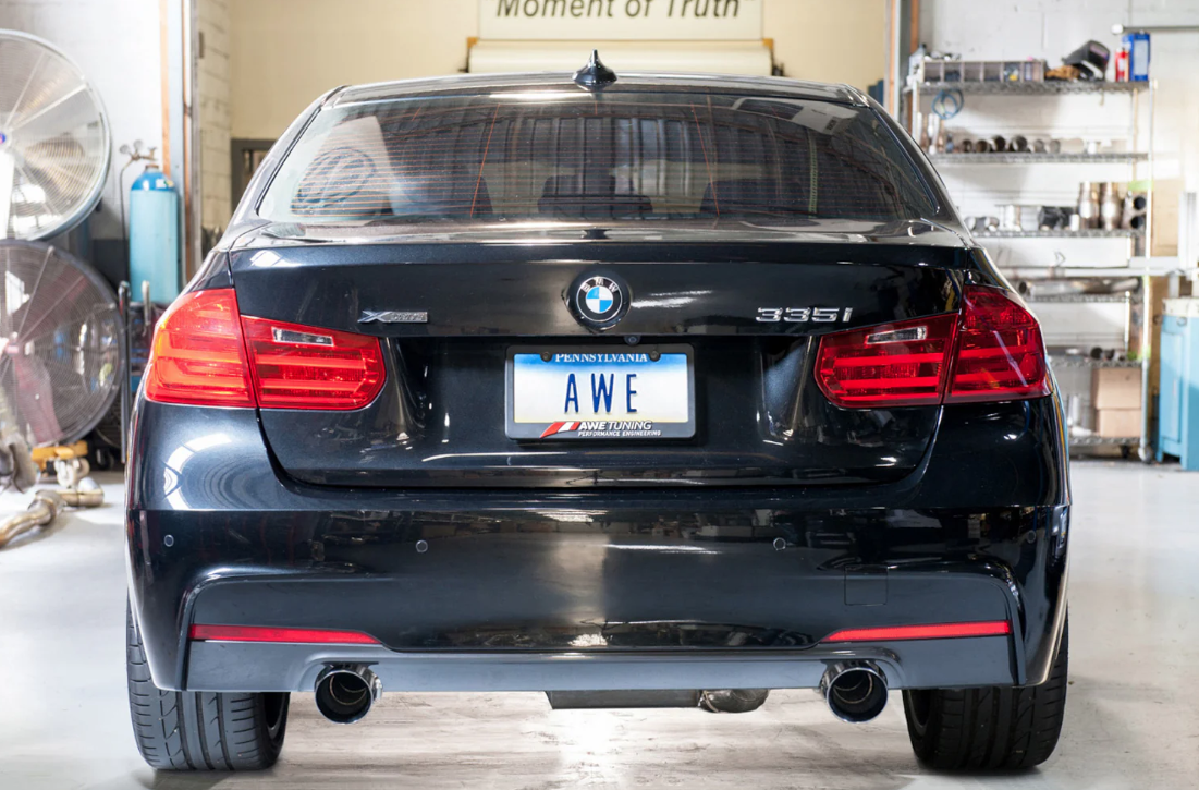AWE Touring Edition Axle-Back Exhaust w/ 4” Black Tips For 12-16 BMW ...