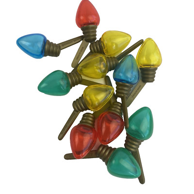 Vintage Christmas Miniature Decor Plastic Light Bulb Cupcake Picks ...