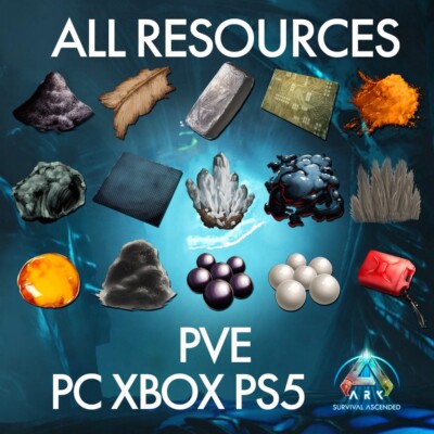 Ark Ascended PVE Resources - Crystal, Metal, Black Pearl & More | Fast ...
