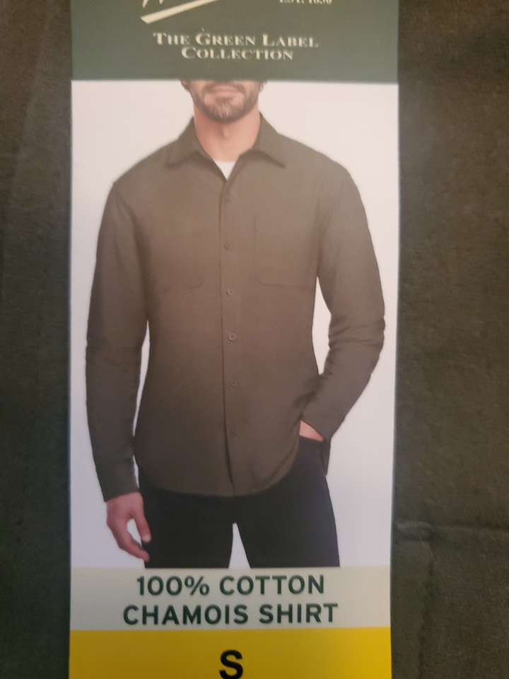 Woolrich Mens GREEN LABEL Green CHAMOIS Long Sleeve Button Up Shirt ...
