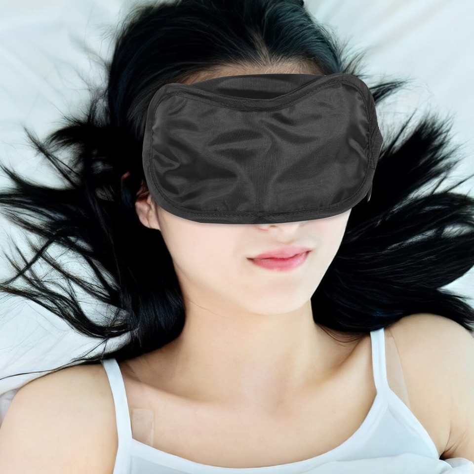 10 Pcs Black Polyester Eye Face Mask Sleep Eye Covers Soft Blindfolds ...