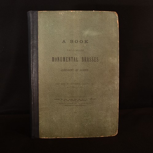 1884 Book of Facsimiles of Monumental Brasses Europe Creeny Illustrated ...