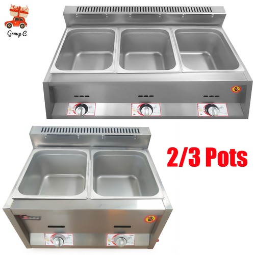 Commercial Food Warmer Steam Buffet Countertop Gas Fryer Steamer Table ...