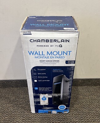Chamberlain MyQ Wall Mount Smart Garage Door Opener + Batt Backup RJO70 ...