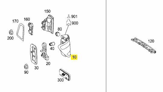 Mercedes-Benz W245 B Class Tail Light Left A1698202364 for sale online ...